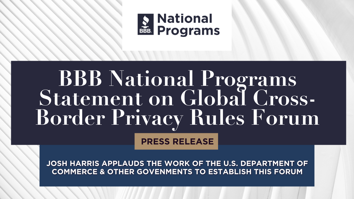 Harris Statement on Global CBPR Forum - BBB National Programs
