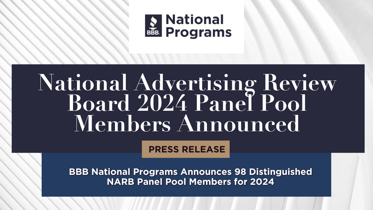 BBB National Programs Announces 98 NARB 2024 Panel Pool Members - BBB ...