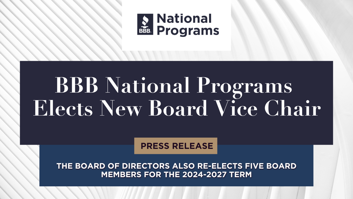 BBB National Programs Board of Directors Appoints New Board Vice Chair ...