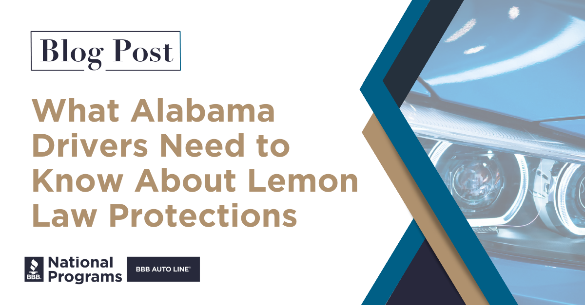 Alabama Lemon Law Protections - BBB National Programs